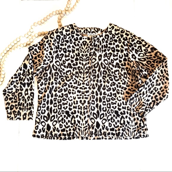 Cathy Daniels | Jackets & Coats | Cathypetite Cheetah Suede Jacket ...
